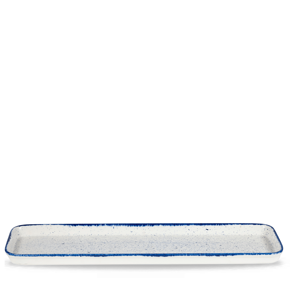 Churchill Counter Serve Hints Indigo Blue 2/4 Flaches Tablett 53cm