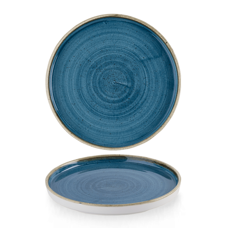 Churchill Stonecast Java Blue Walled Plate 26cm