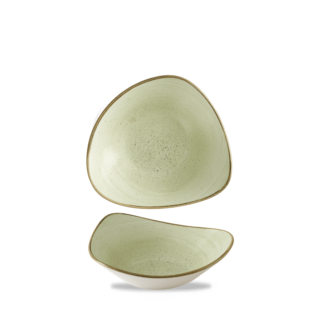 Churchill Stonecast Raw Green Triangle Bowl 18.5cm
