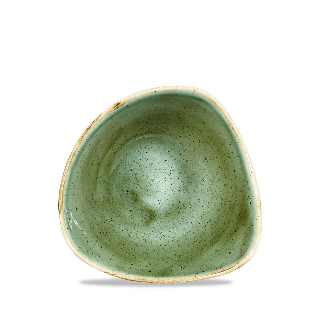 Churchill Stonecast Samphire Green Triangle Bowl 15.3cm
