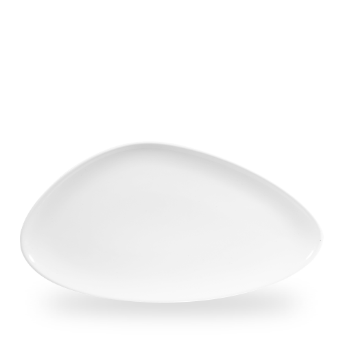 Churchill White Lotus Triangle Chefs Plate 35.5cm