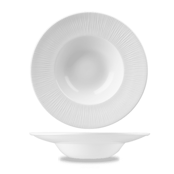 Churchill Bamboo White Wide Rim Bowl 24cm