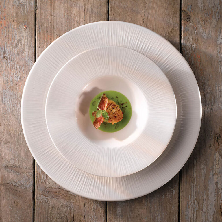 Churchill Bamboo White Wide Rim Bowl 24cm