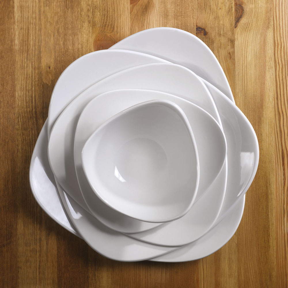 Churchill White Lotus Triangle Bowl 15.3cm