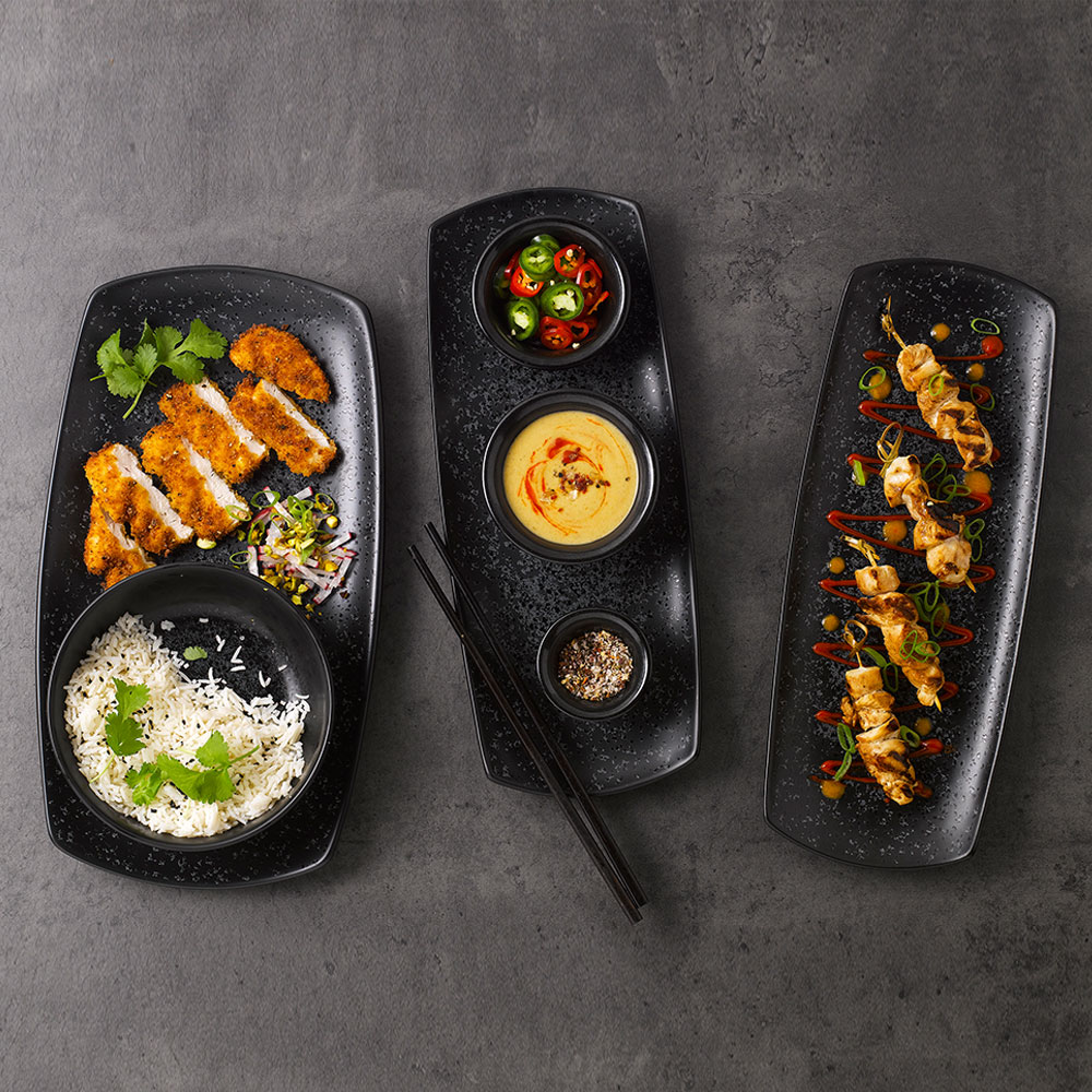 Art de Cuisine Menu Shades Ash Black Platte 35.5cm x 19cm