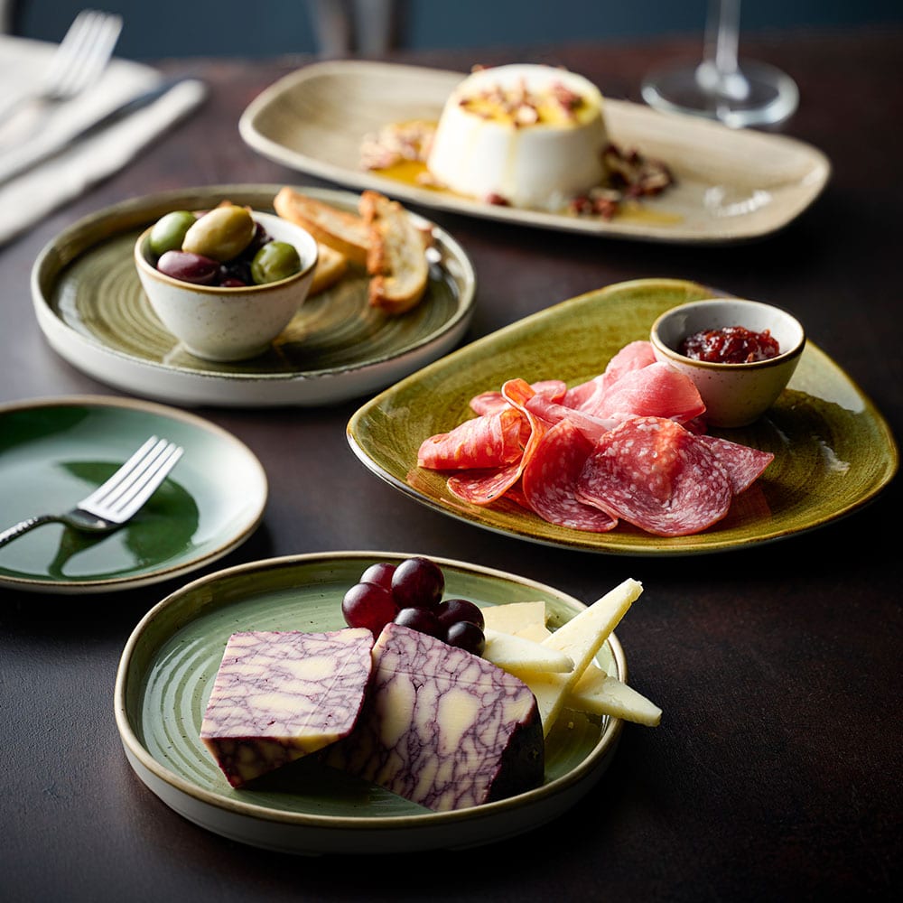 Churchill Stonecast Sage Green Organic Teller mit Erhöhtem Rand 21cm