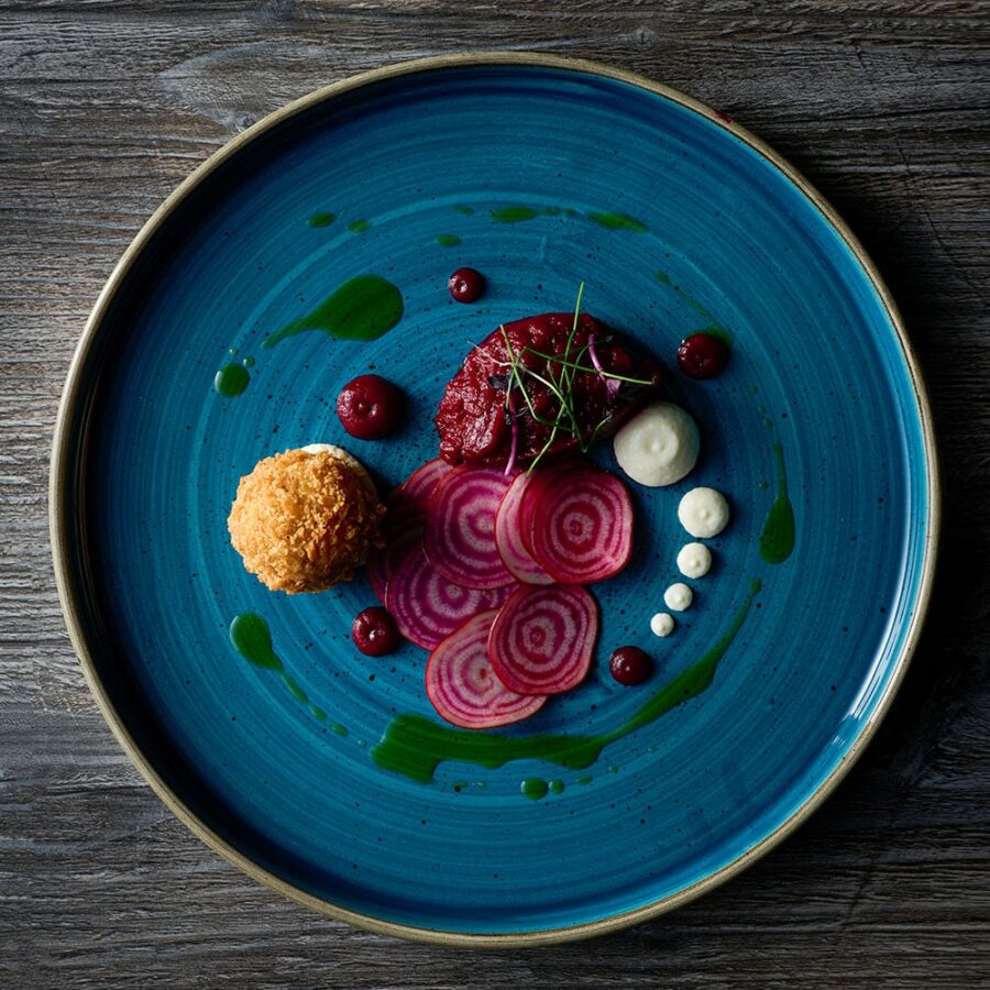 Churchill Stonecast Java Blue Walled Plate 26cm