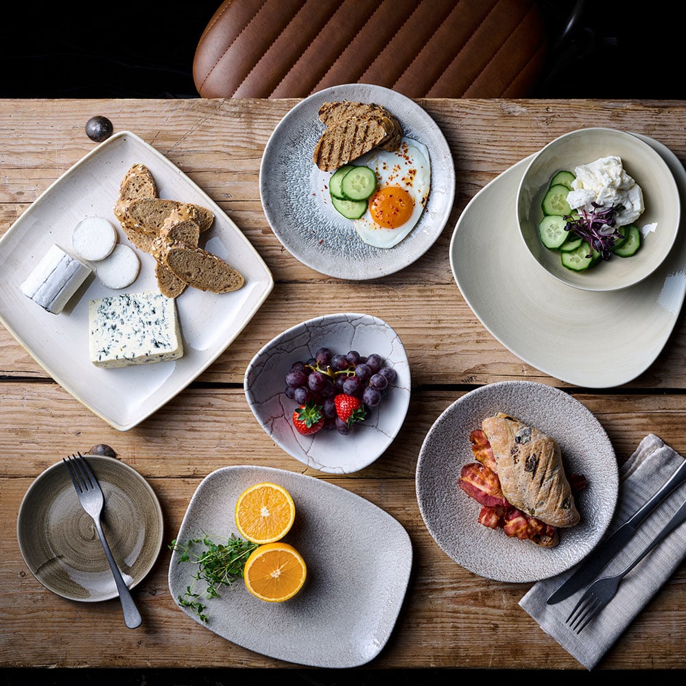 Churchill Studio Prints Fusion Agate Grey Coupe Teller 21.7cm