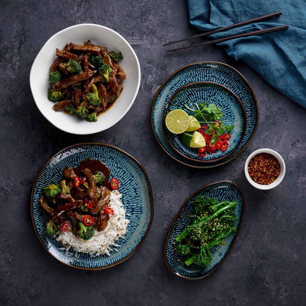 Envisage Cascade Sapphire Blue Organic Coupe Plate 25.5cm