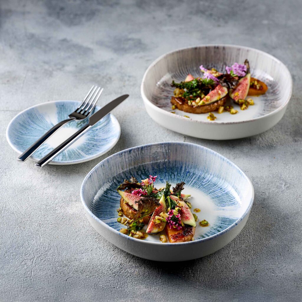 Churchill Lyra Blue Walled Bowl 23cm