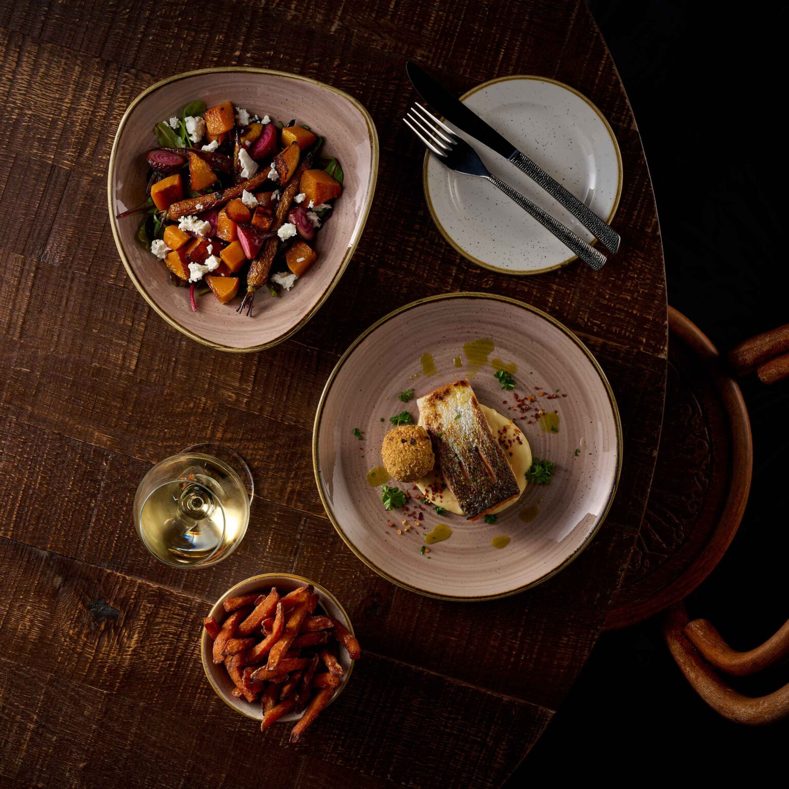 Churchill Stonecast Truffle Triangle Bowl 23.5cm